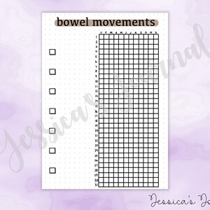 DIGITAL DOWNLOAD | PDF | Bowel Movement Tracker | Jessica's Journal ...