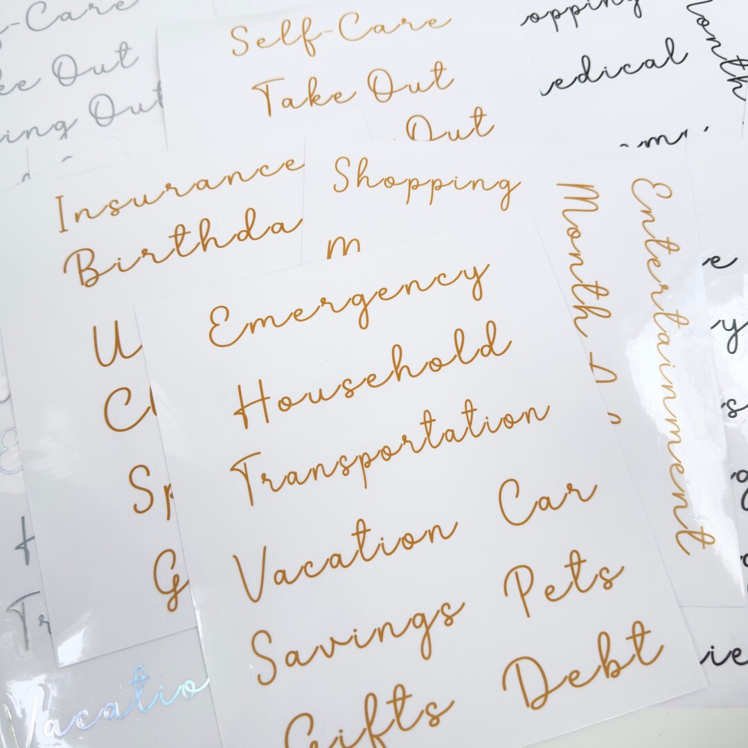 Envelope Labels | Cash Stuffing | Budget Binder | Jessica's Journal - Etsy