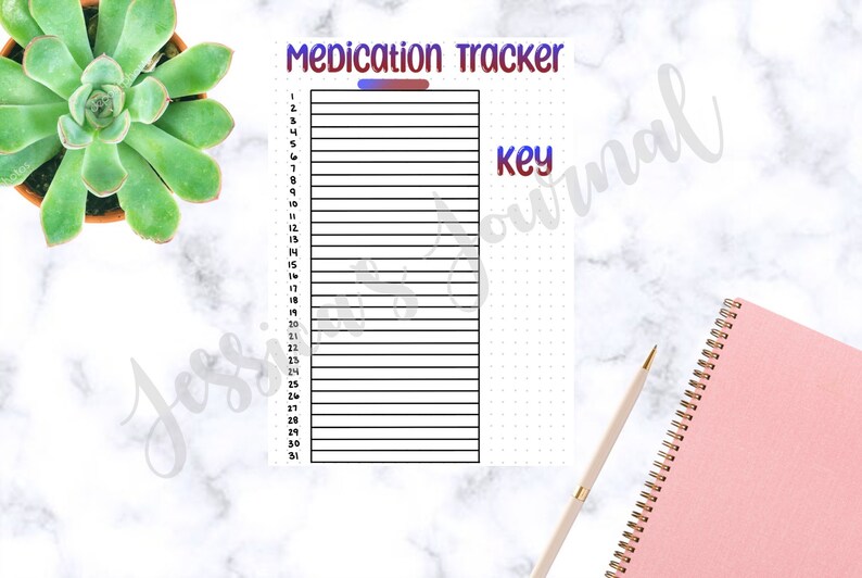 DIGITAL DOWNLOAD PDF Daily Medication Tracker Bullet - Etsy