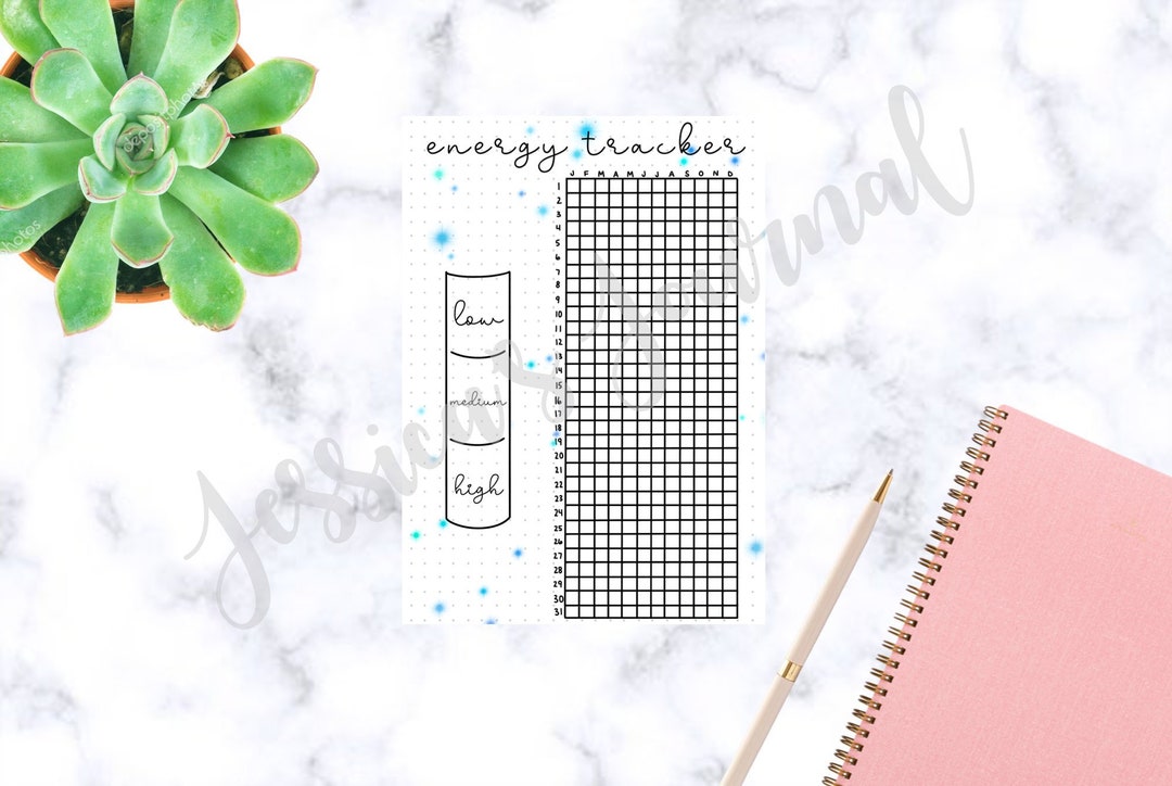 DIGITAL DOWNLOAD PDF Energy Tracker Bullet Journal - Etsy