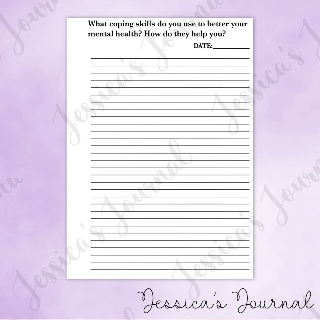 DIGITAL DOWNLOAD | PDF | Coping Skills Writing Prompt | Jessica's ...