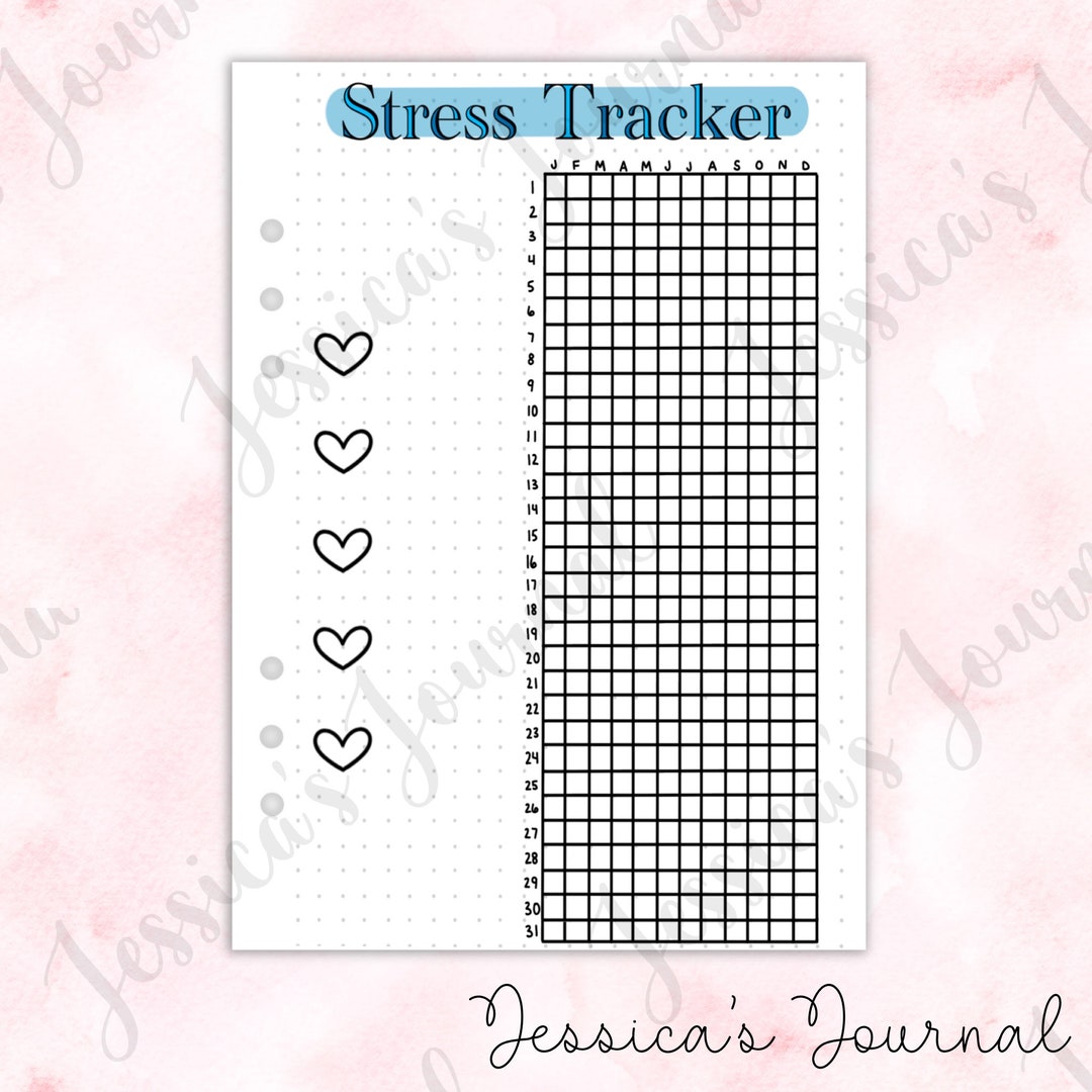 Stress Tracker | Jessica's Journal Spread - Etsy