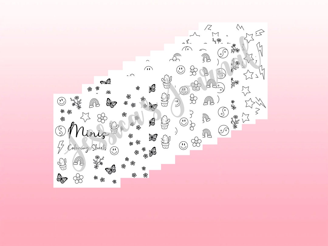 DIGITAL DOWNLOAD | PDF | Minis Coloring Pages Full Set | Jessica's ...