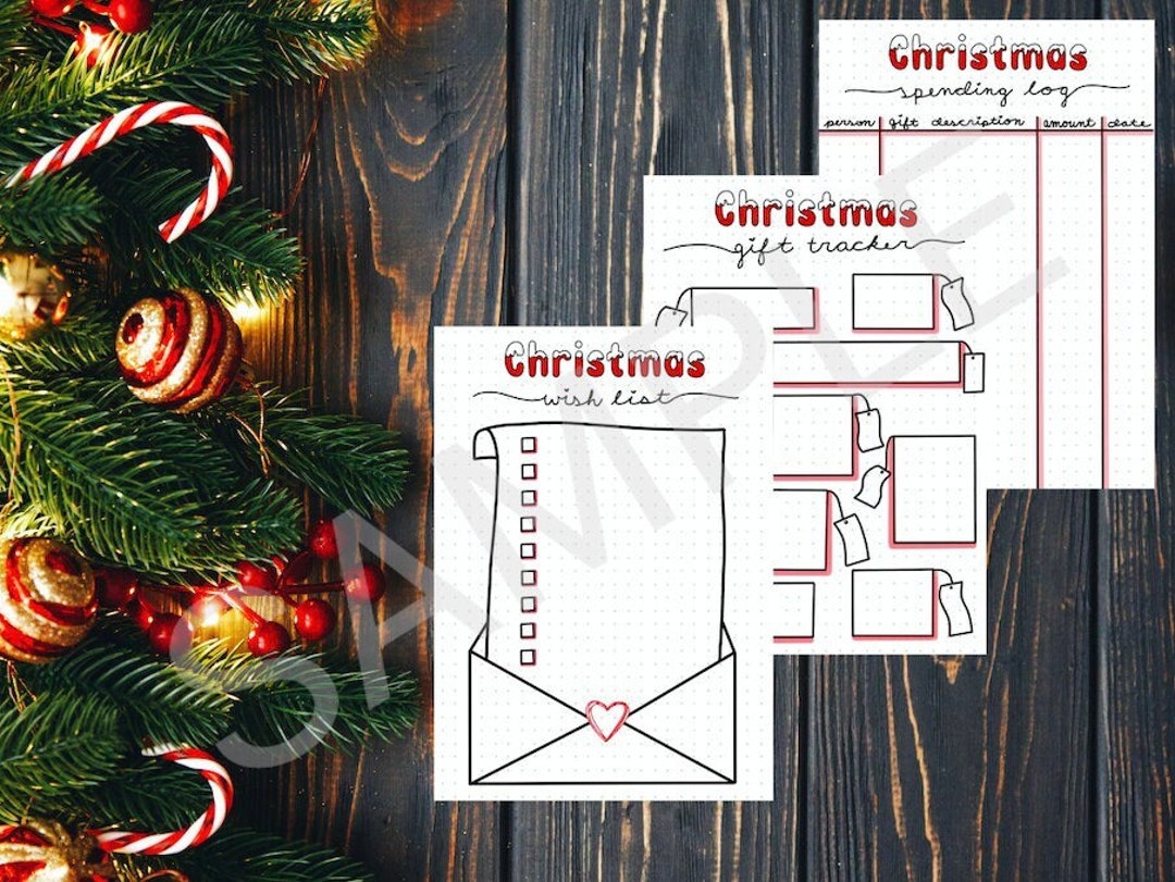 DIGITAL DOWNLOAD | PDF | December Christmas Themed Journal Spreads ...