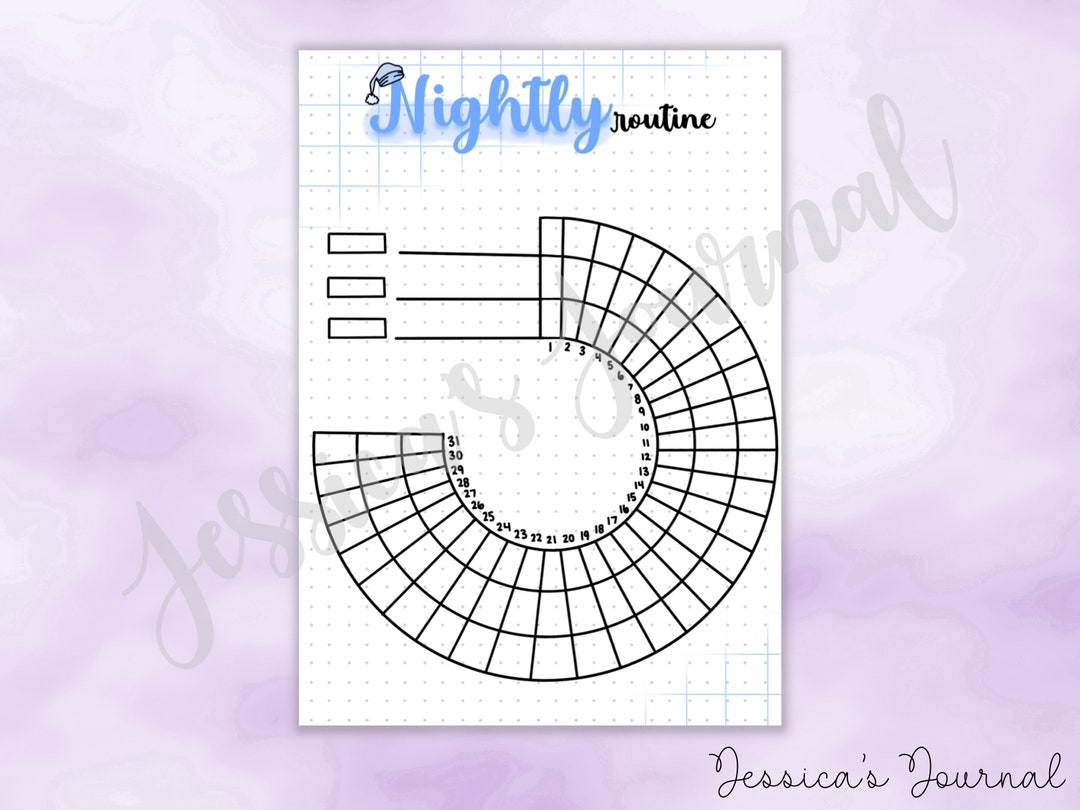 DIGITAL DOWNLOAD | PDF | Nightly Routine Tracker | Jessica's Journal ...