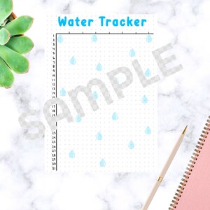 DIGITAL DOWNLOAD PDF Water Tracker Bullet Journal Spread - Etsy