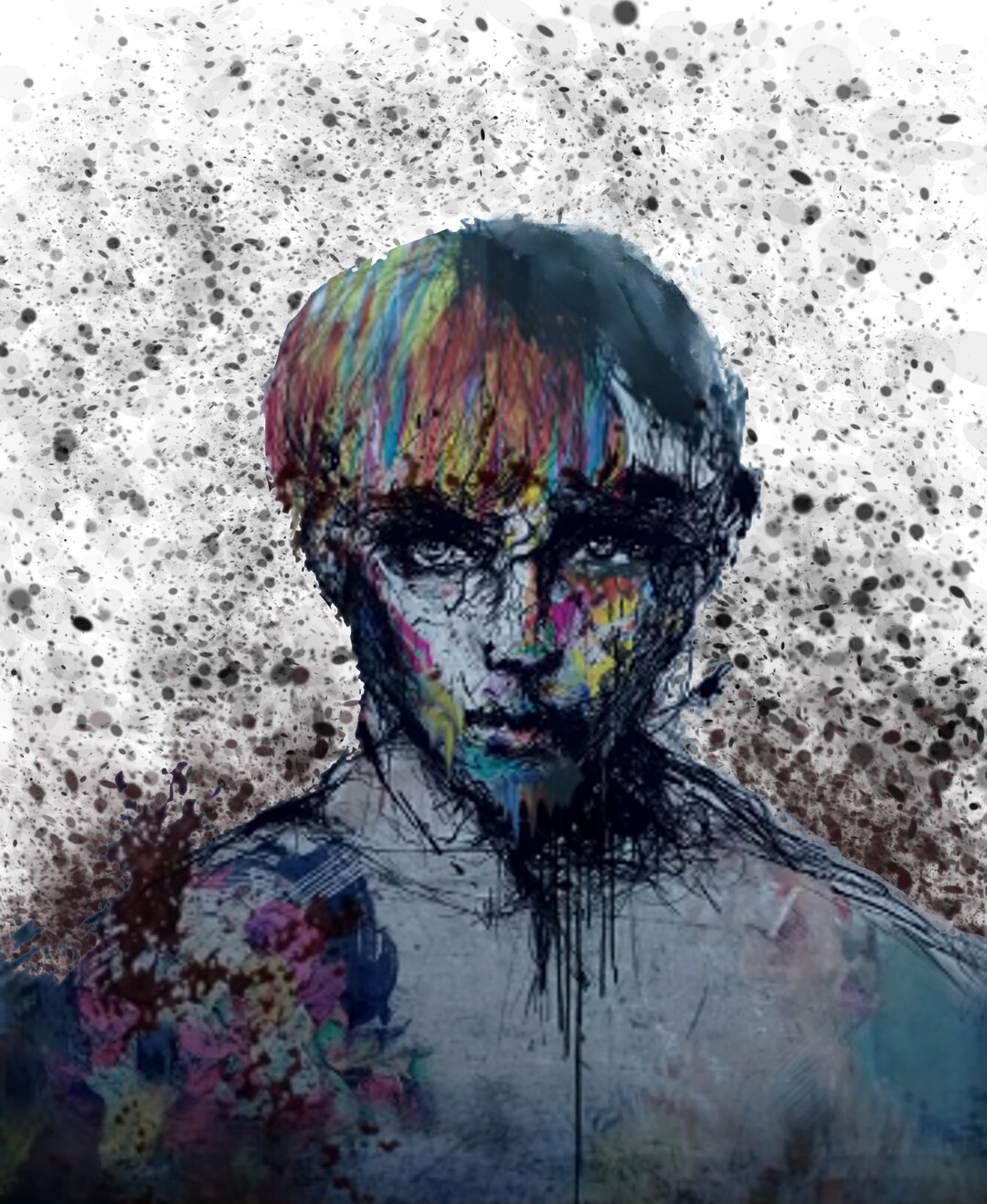 Abstract Boy Painting BTS Wings Poster Digital Download - Etsy