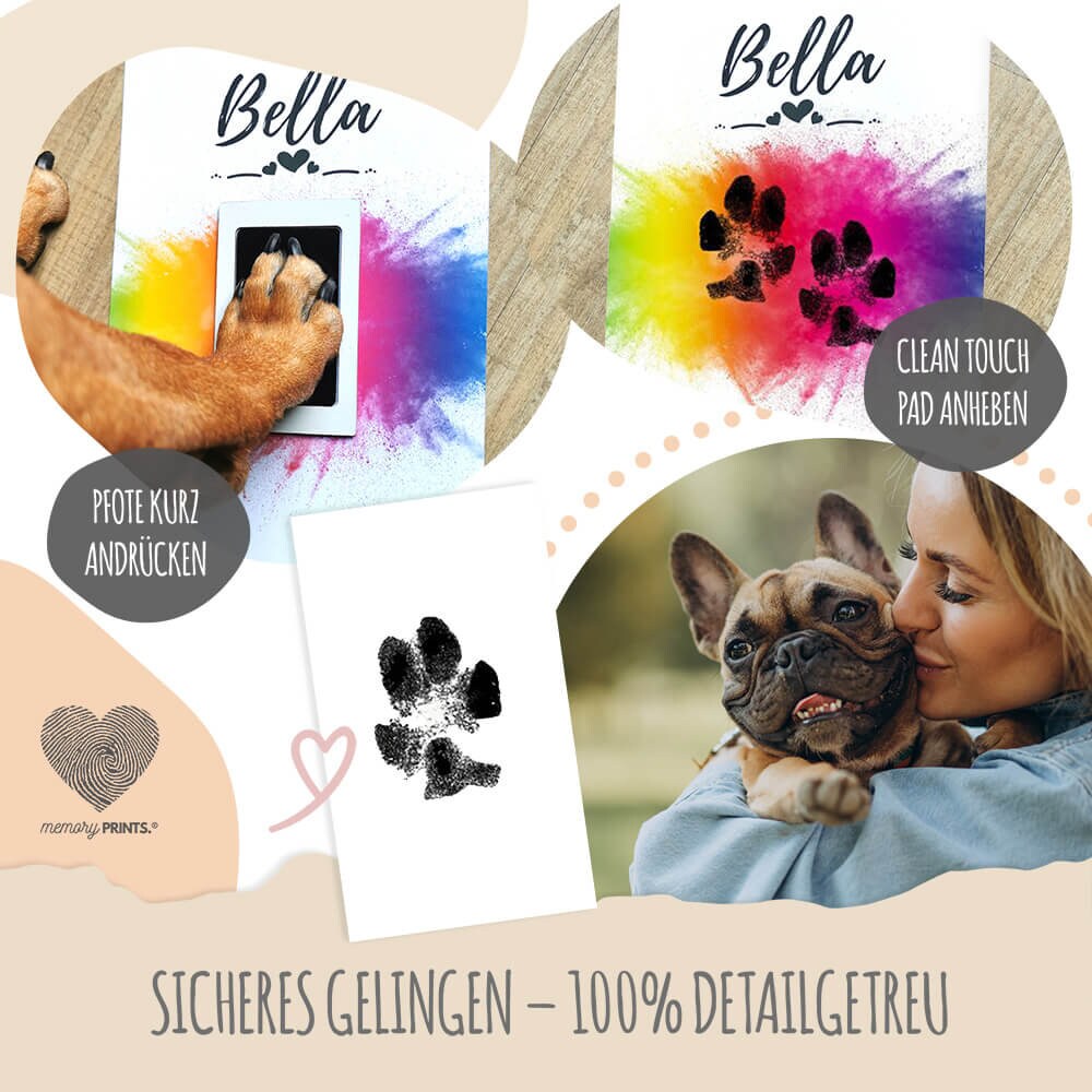 Paw Print Set & Poster color-splash Gift Dog - Etsy