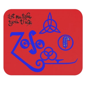 Ancient Pagan Symbols Led Zeppelin Rectangle Mouse Pad, Classic Rock ...