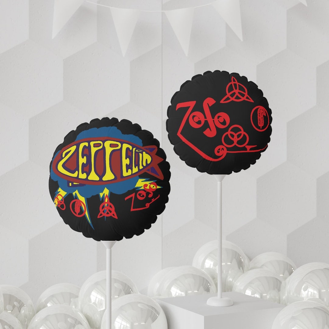 Round Mylar Balloons 11 Party Balloons Led Zeppelin - Etsy