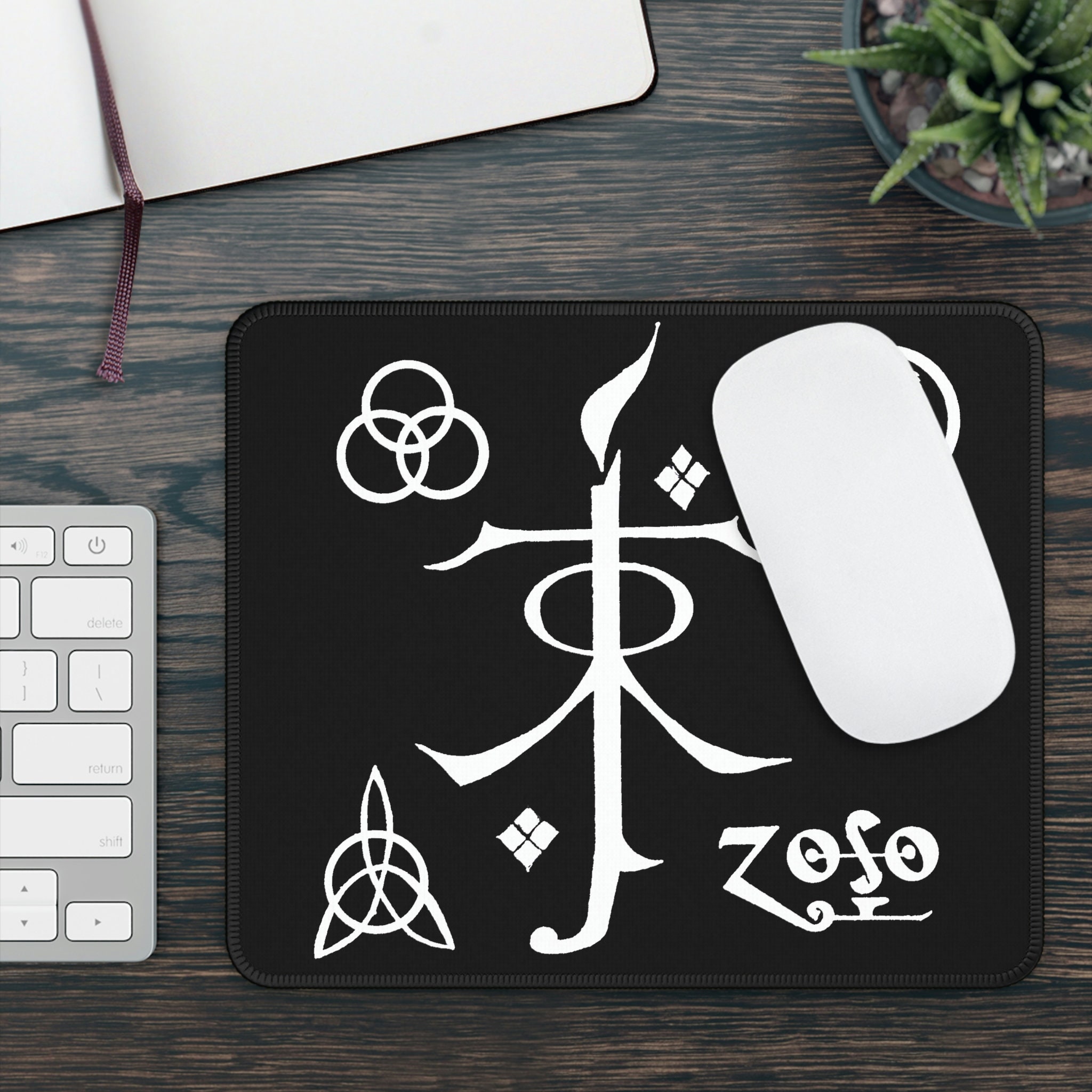 JRR Tolkien Pagan Symbols Gaming Mouse Pad, Led Zeppelin Celtic Ancient ...