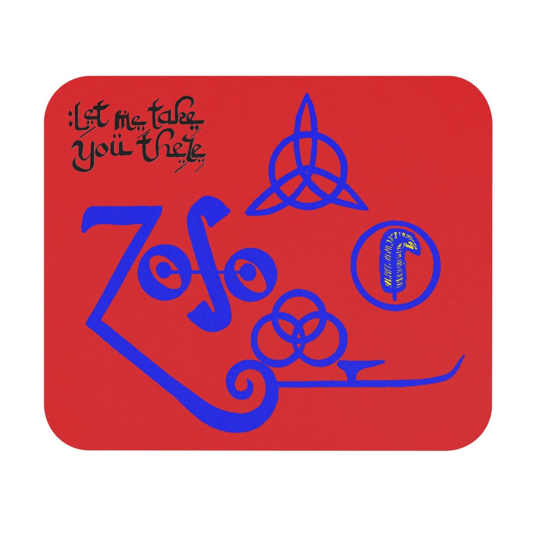 Ancient Pagan Symbols Led Zeppelin Rectangle Mouse Pad, Classic Rock ...