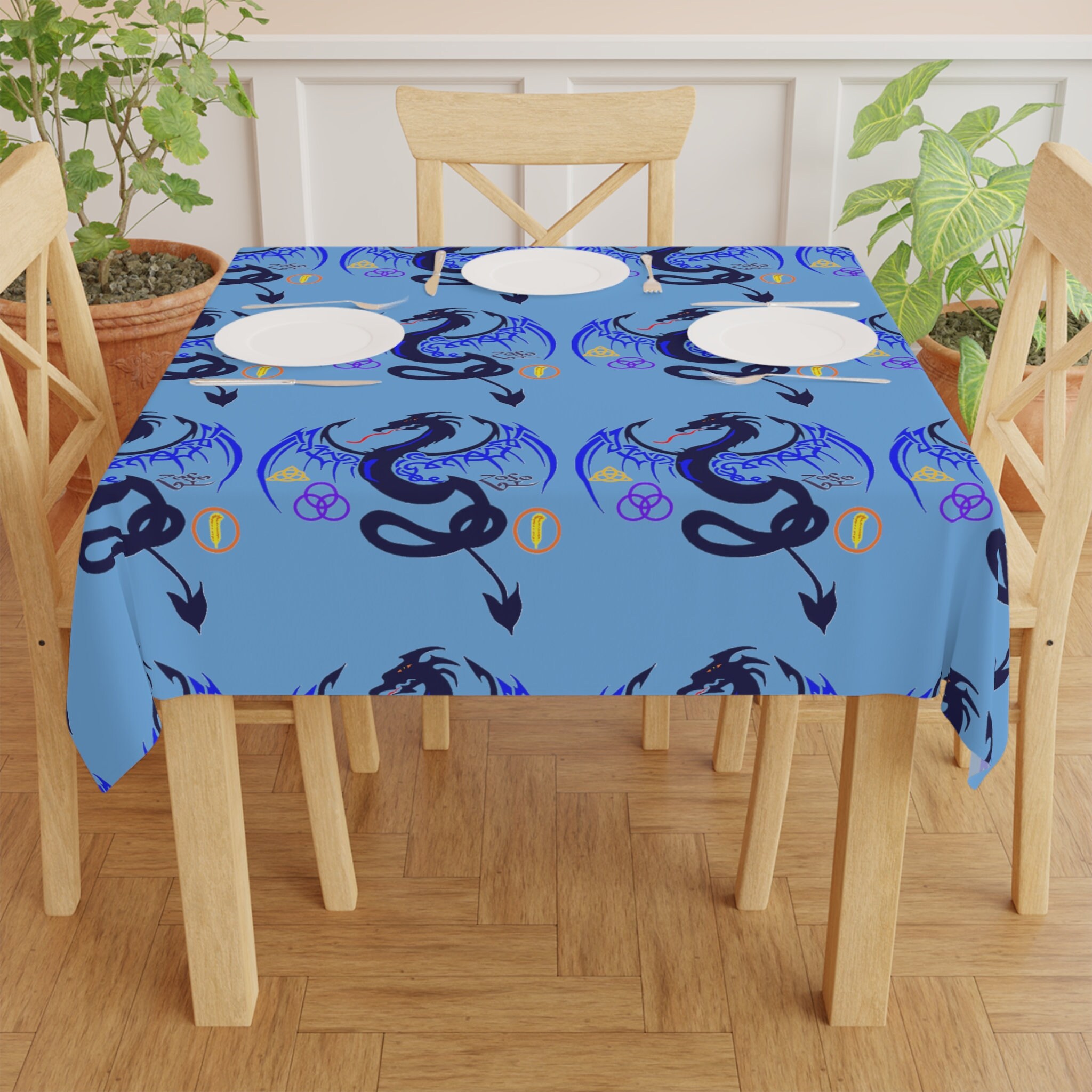 Serpent Dragon Led Zeppelin Sigils Tablecloth, Medieval Pagan Symbols ... Serpent Dragon Led Zeppelin Sigils Tablecloth, Medieval Pagan Symbols ...