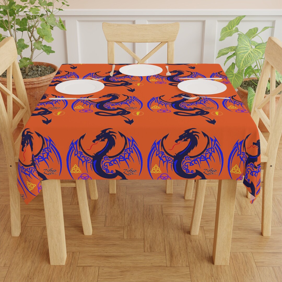 Serpent Dragon Led Zeppelin Sigils Tablecloth, Medieval Pagan Symbols ...