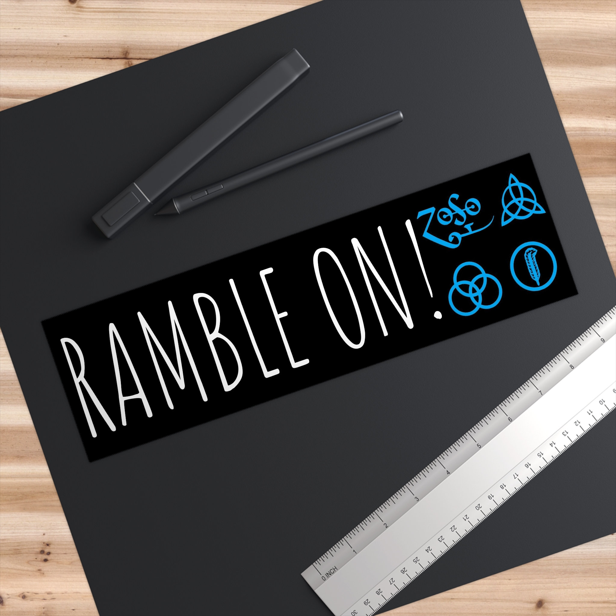 RAMBLE ON Bumper Stickers, Led Zeppelin Stickers, Pagan Symbols Decal ...