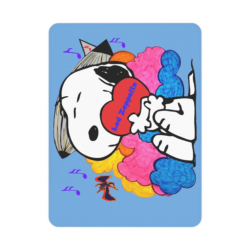 Led Zeppelin Snoopy Baby Blanket, Zeppelin Blimp Throw (30x40 Inch) - Etsy