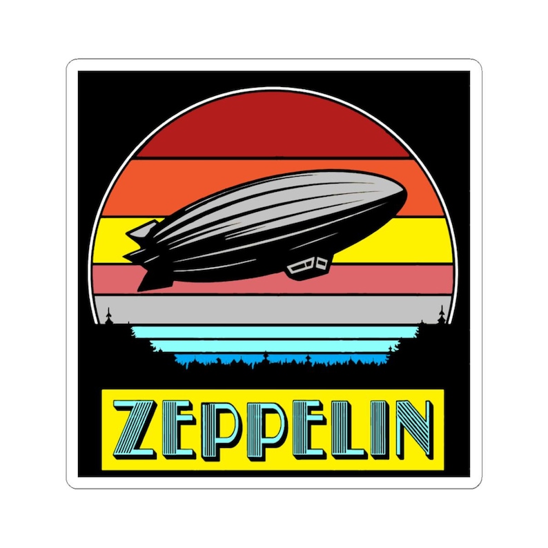 Vintage Led Zeppelin Lover Kiss-cut Stickers, Classic Rock Band Decals ...