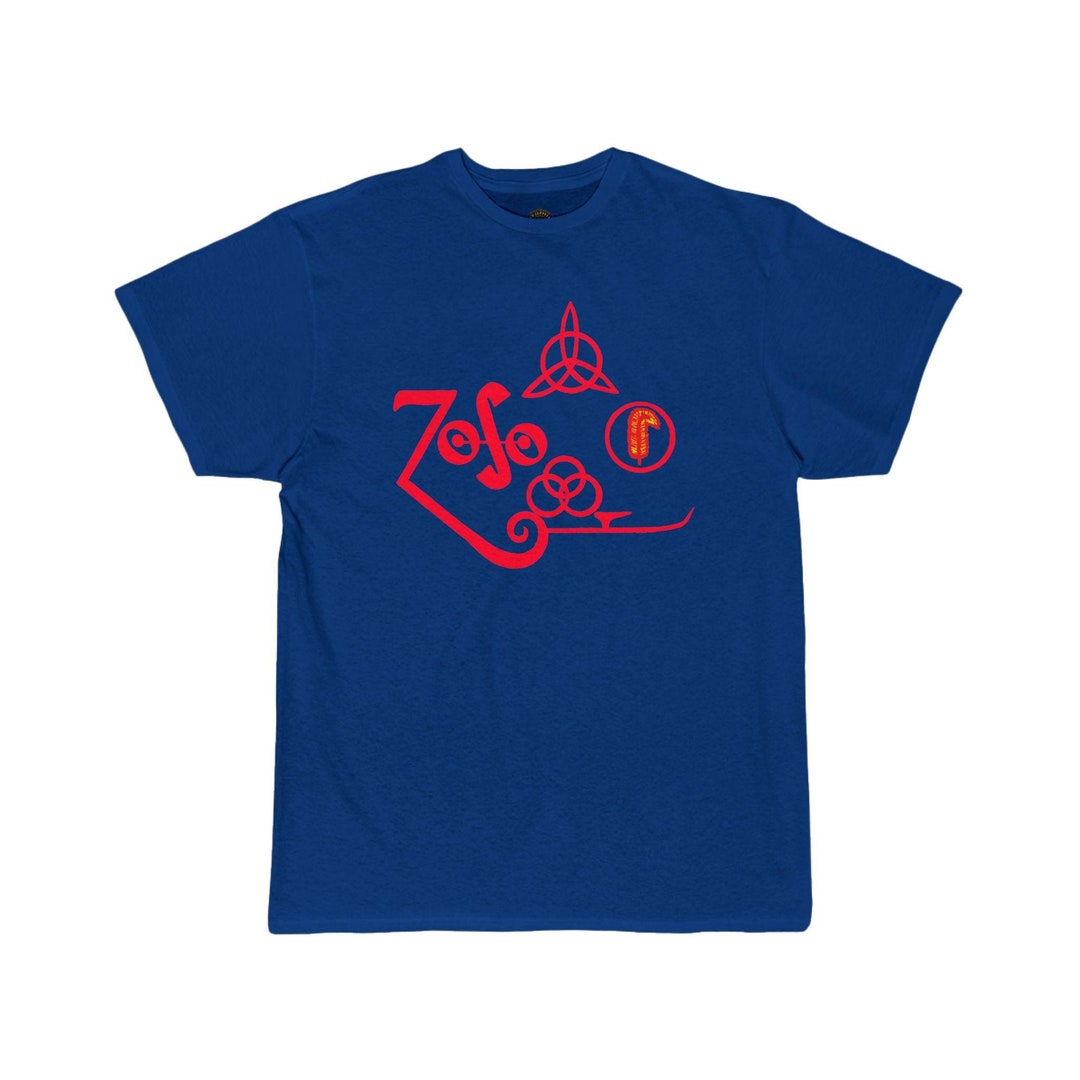 Men's Short Sleeve Pagan Symbols Tee, Unisex Led Zeppelin IV Sigil Art ...