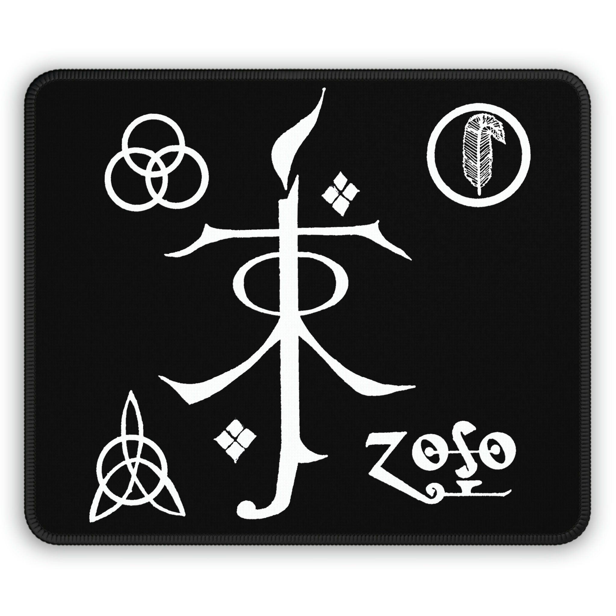 JRR Tolkien Pagan Symbols Gaming Mouse Pad, Led Zeppelin Celtic Ancient ...