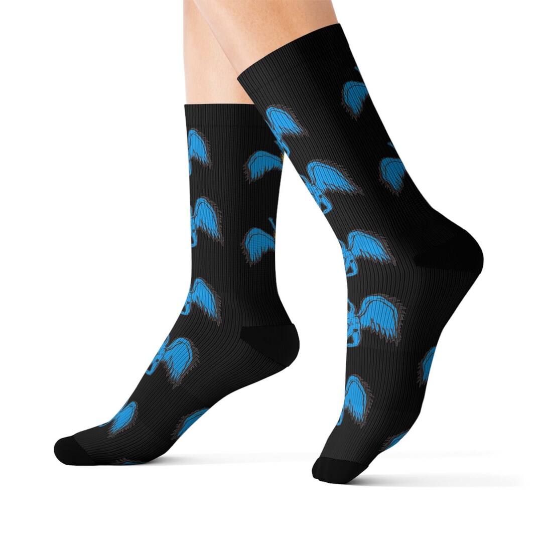 Swan Song Led Zeppelin Crew Socks, Blue Falling Angel Bobby Socks ...