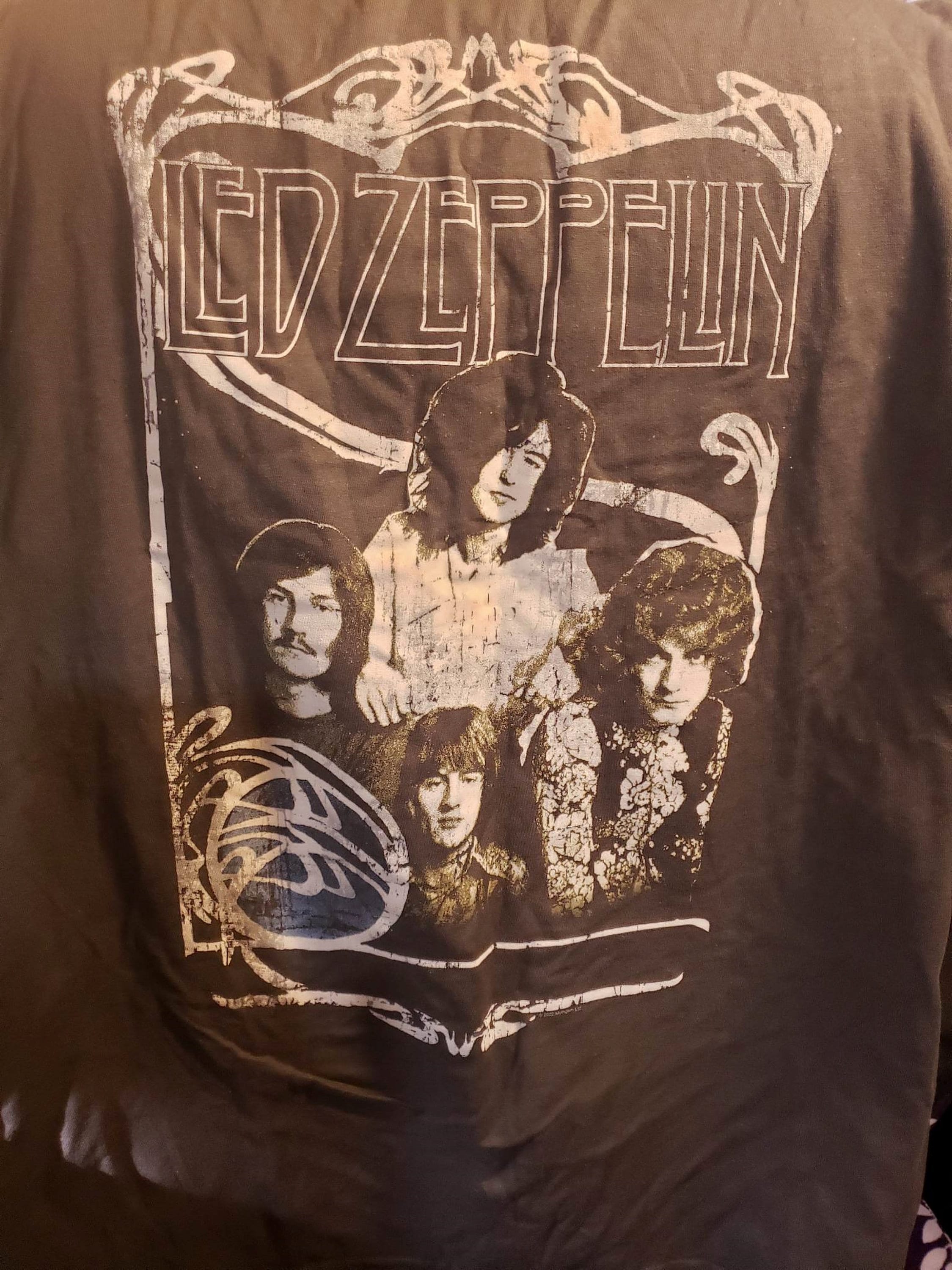 Men's Led Zeppelin 1969 Promo Tshirt, Led Zeppelin Shirts, Black Led ...