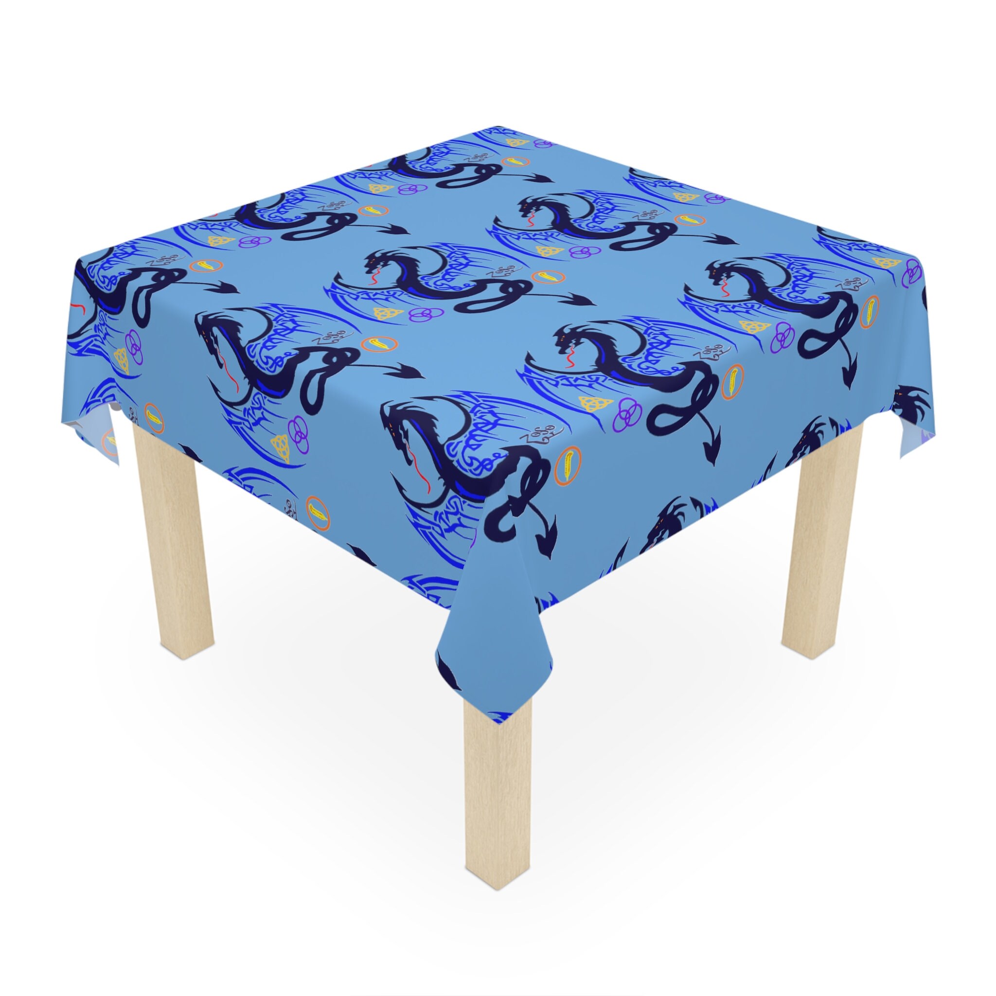 Serpent Dragon Led Zeppelin Sigils Tablecloth, Medieval Pagan Symbols ... Serpent Dragon Led Zeppelin Sigils Tablecloth, Medieval Pagan Symbols ...