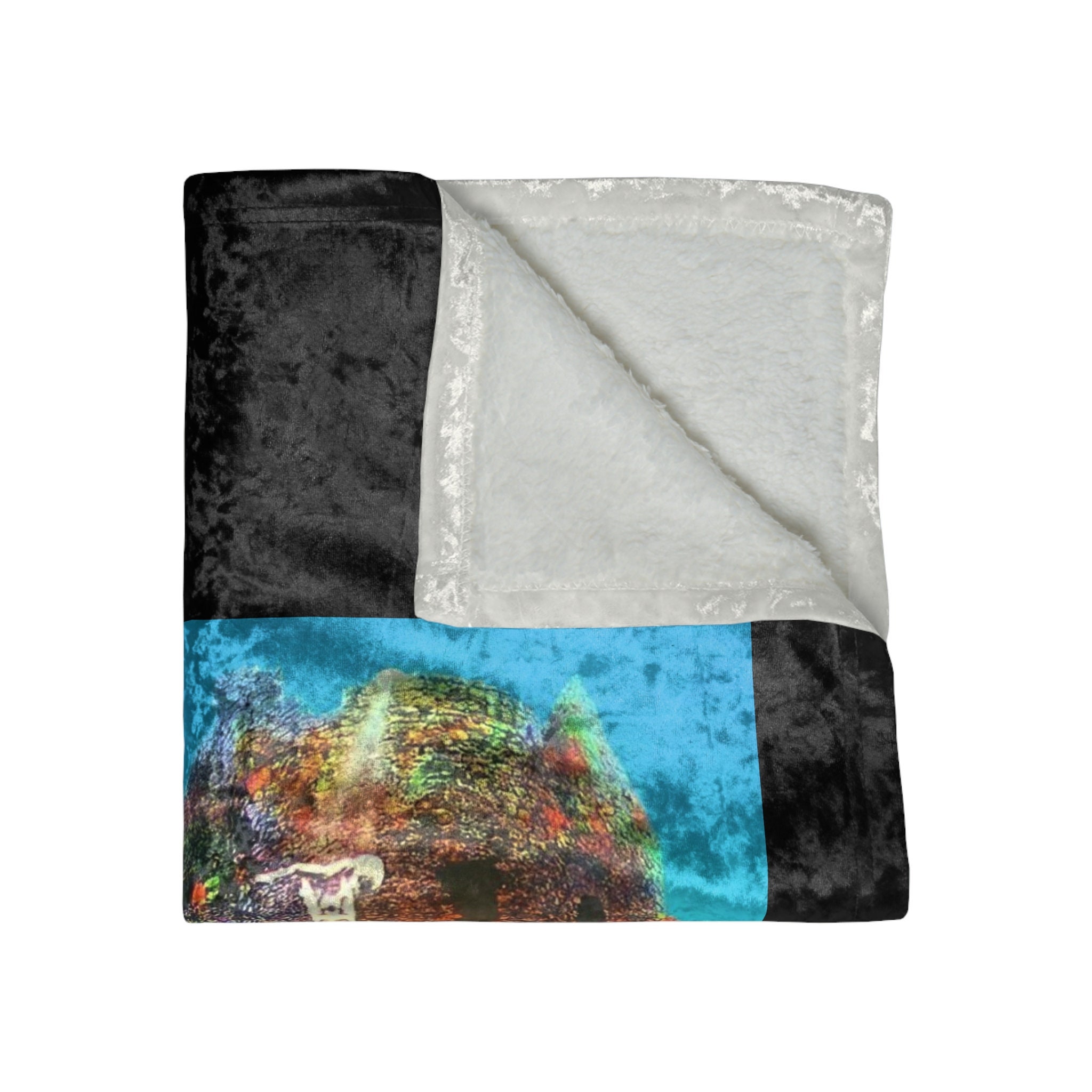Crushed Velvet Led Zeppelin Pagan Sigils Blanket, Swan Song Velvet ...