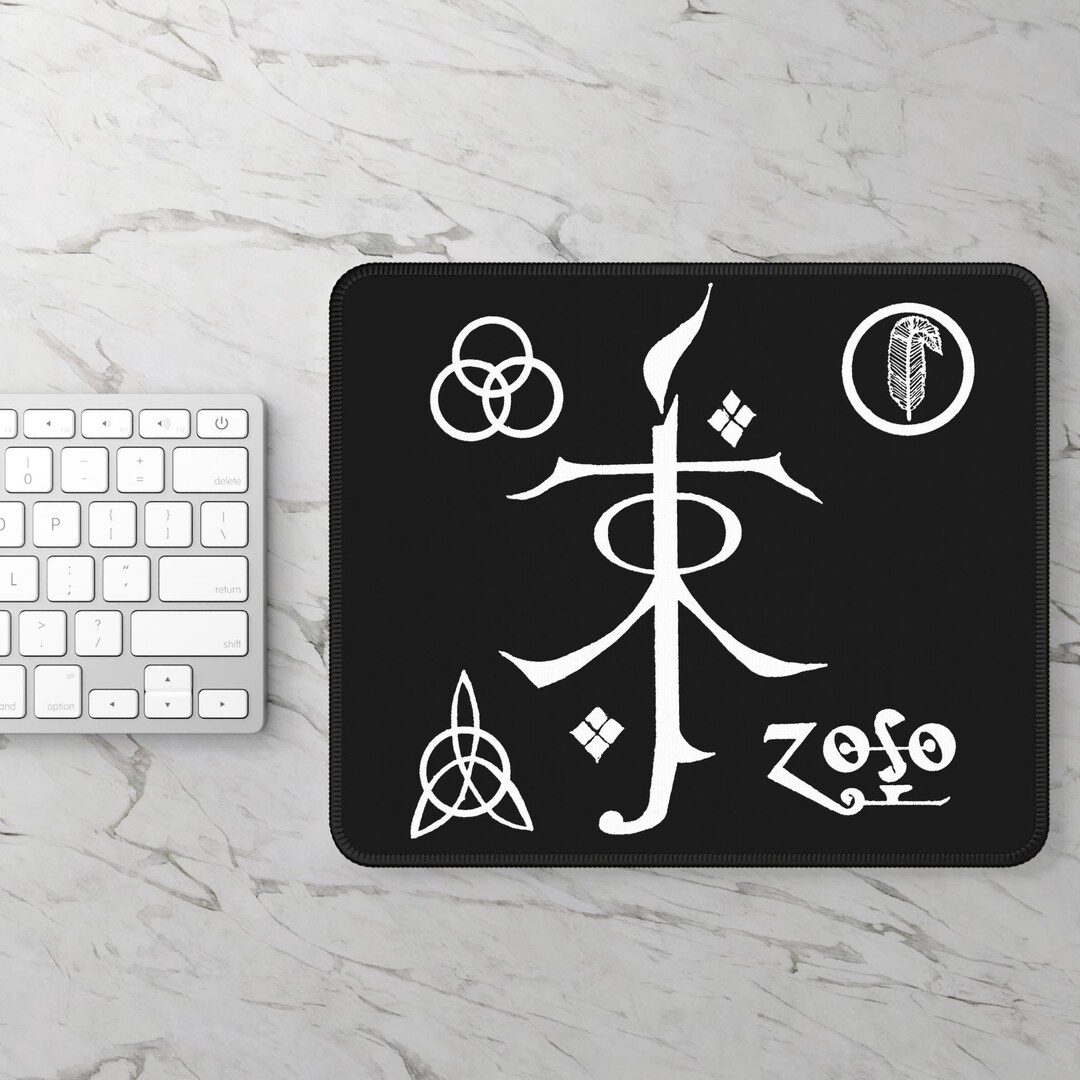 JRR Tolkien Pagan Symbols Gaming Mouse Pad, Led Zeppelin Celtic Ancient ...