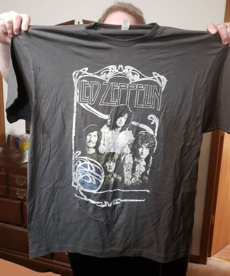 Men's Led Zeppelin 1969 Promo Tshirt, Led Zeppelin Shirts, Black Led ...