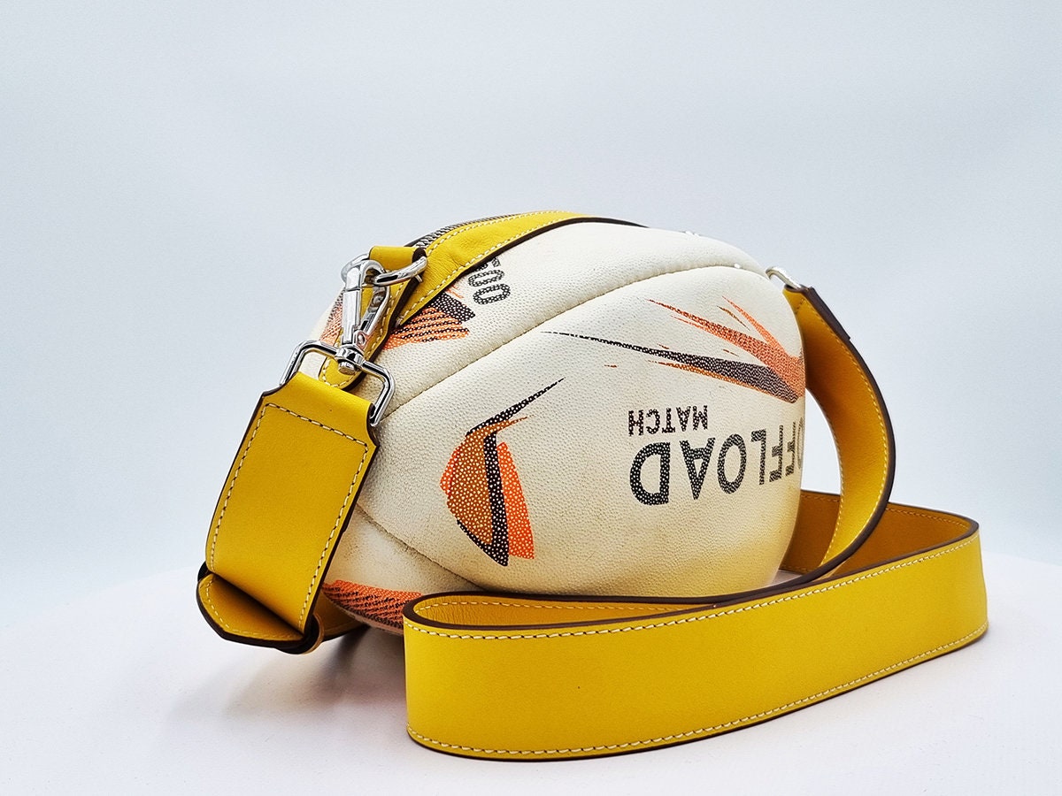 Unique Rugby Shoulder Bag | Synthetic and Leather Blend | White ...