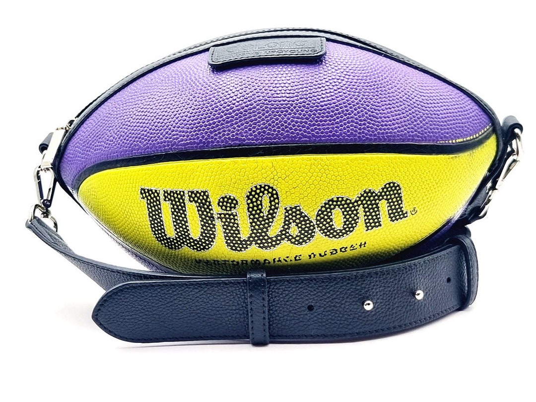 Unique Basketball Bag, Upcycled Leather & Rubber, Shoulder Straps, Hip ...