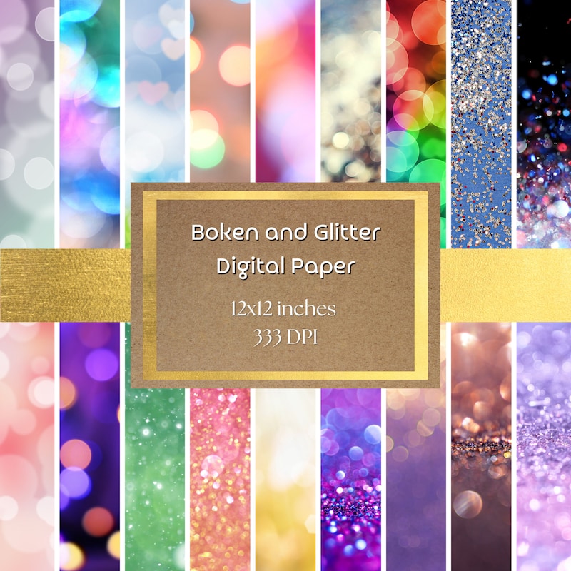 Glitter Digital Paper - Etsy