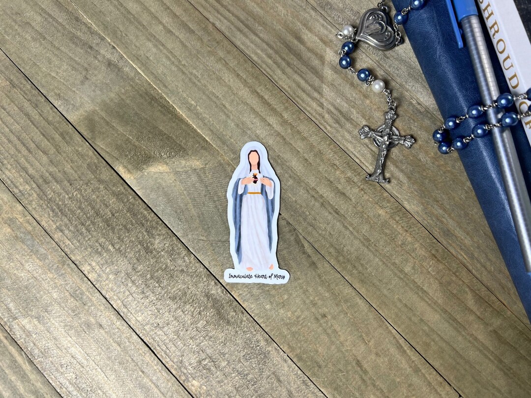Immaculate Heart of Mary Sticker I Mary Sticker I Marian Sticker I ...