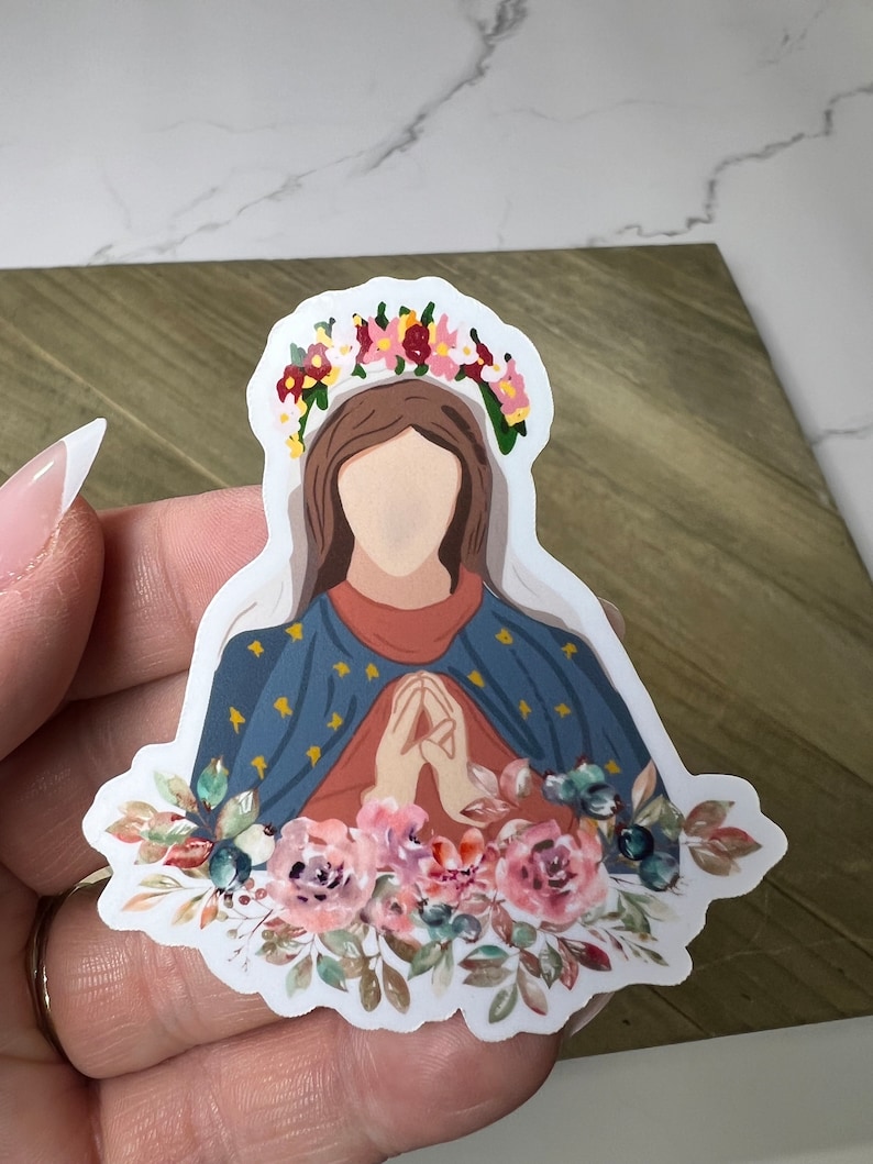 Mary Crowning Sticker I Mary Sticker I Marian Sticker I Catholic ...