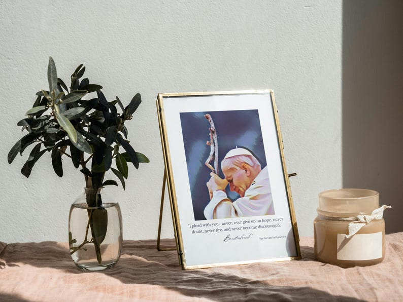 JP2 Print | Catholic Print | Catholic Art | 8x10 | Physical Print ...