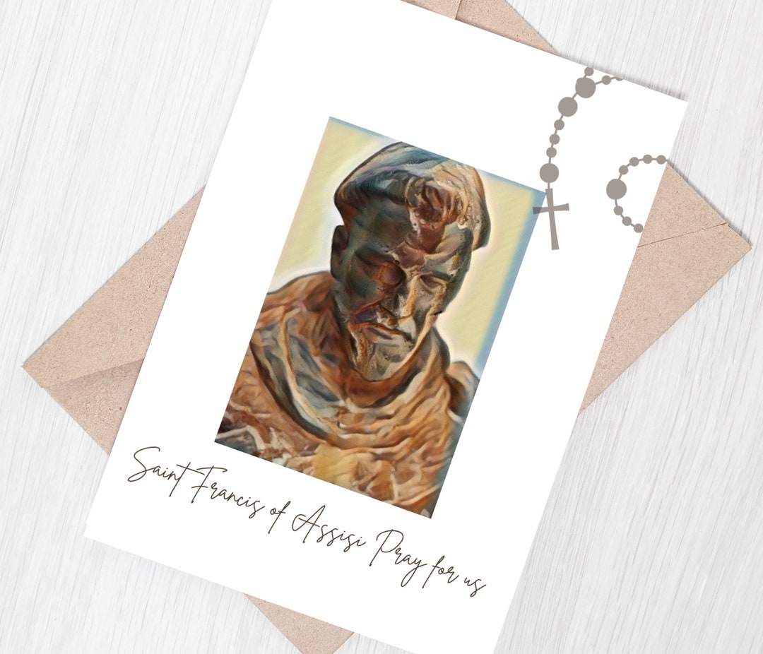 ST. Francis of Assisi Blank Note Cards, Catholic Stationery, Saint Note ...