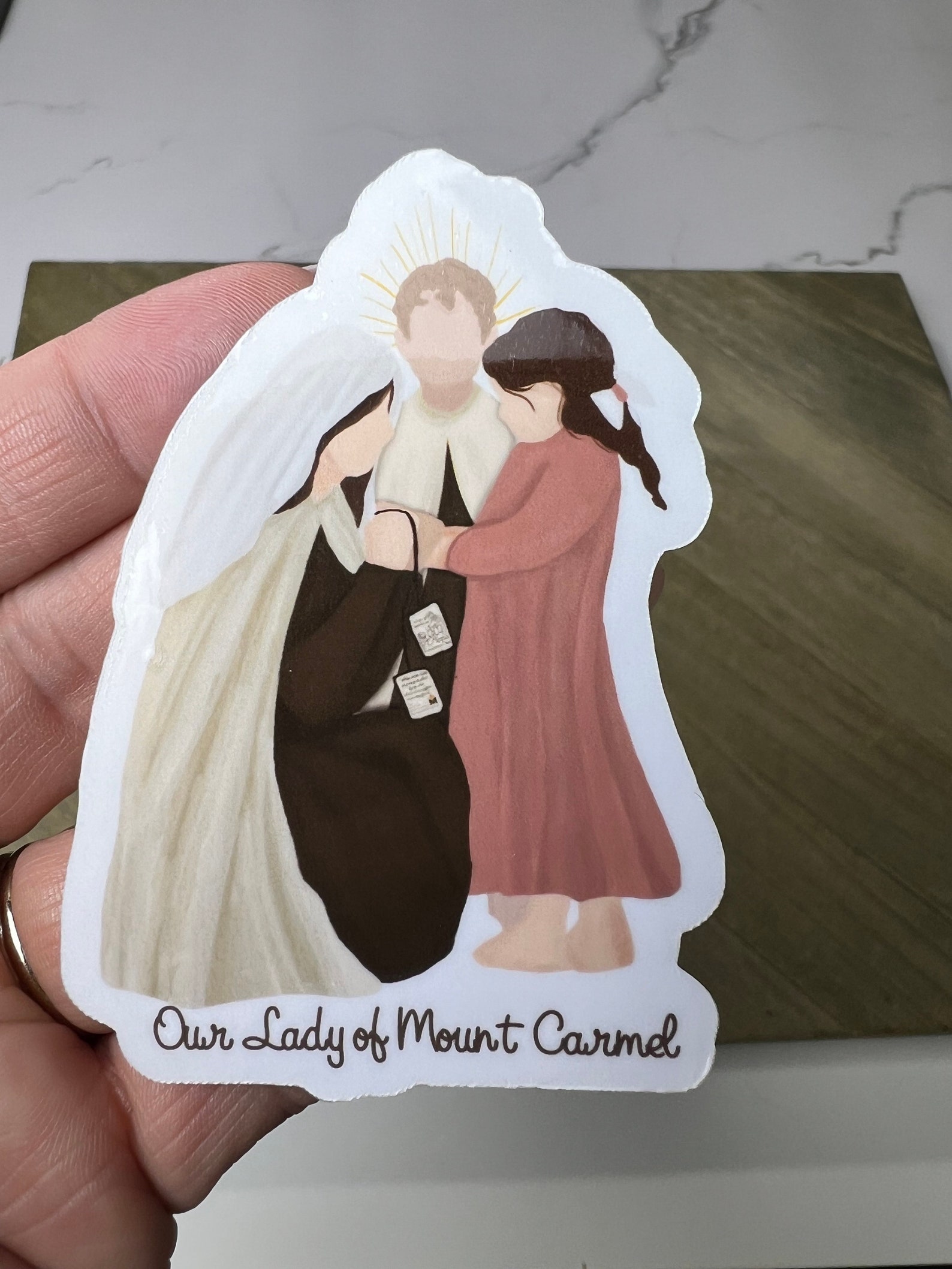 Our Lady of Mount Carmel Sticker I Mary Sticker I Marian Sticker I ...