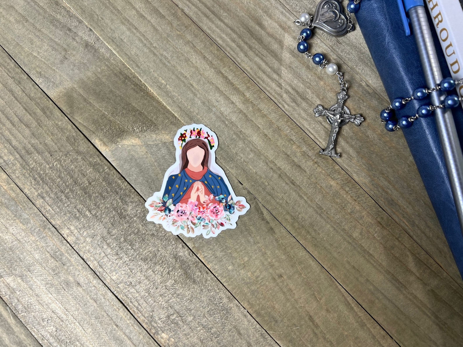 Mary Crowning Sticker I Mary Sticker I Marian Sticker I Catholic ...
