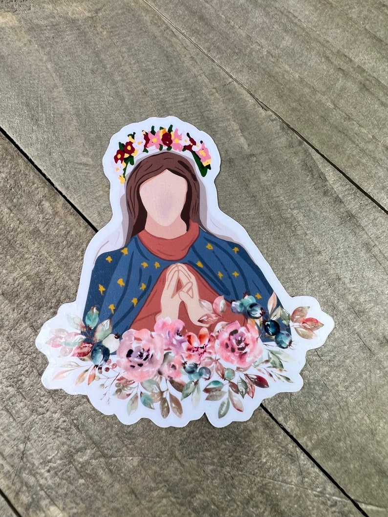 Mary Crowning Sticker I Mary Sticker I Marian Sticker I Catholic ...