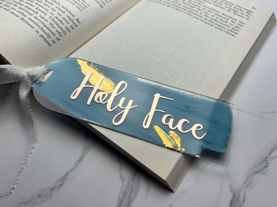 Holy Face Large Acrylic Bookmark I Acrylic Saint Foiled Bookmark I ...