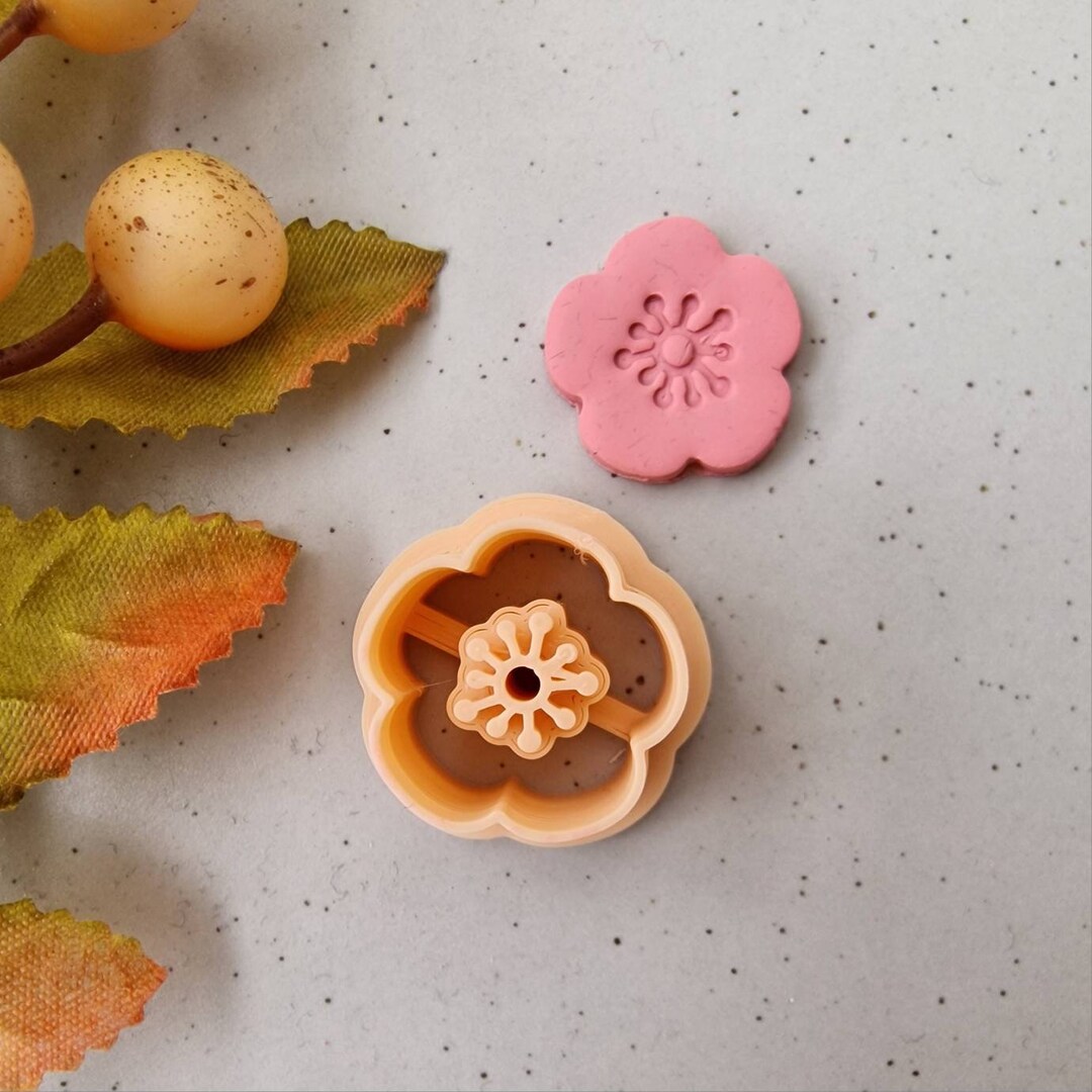 Sakura Clay Cutter, Cherry Blossom Imprint Polymer Clay Cutter, Spring ...