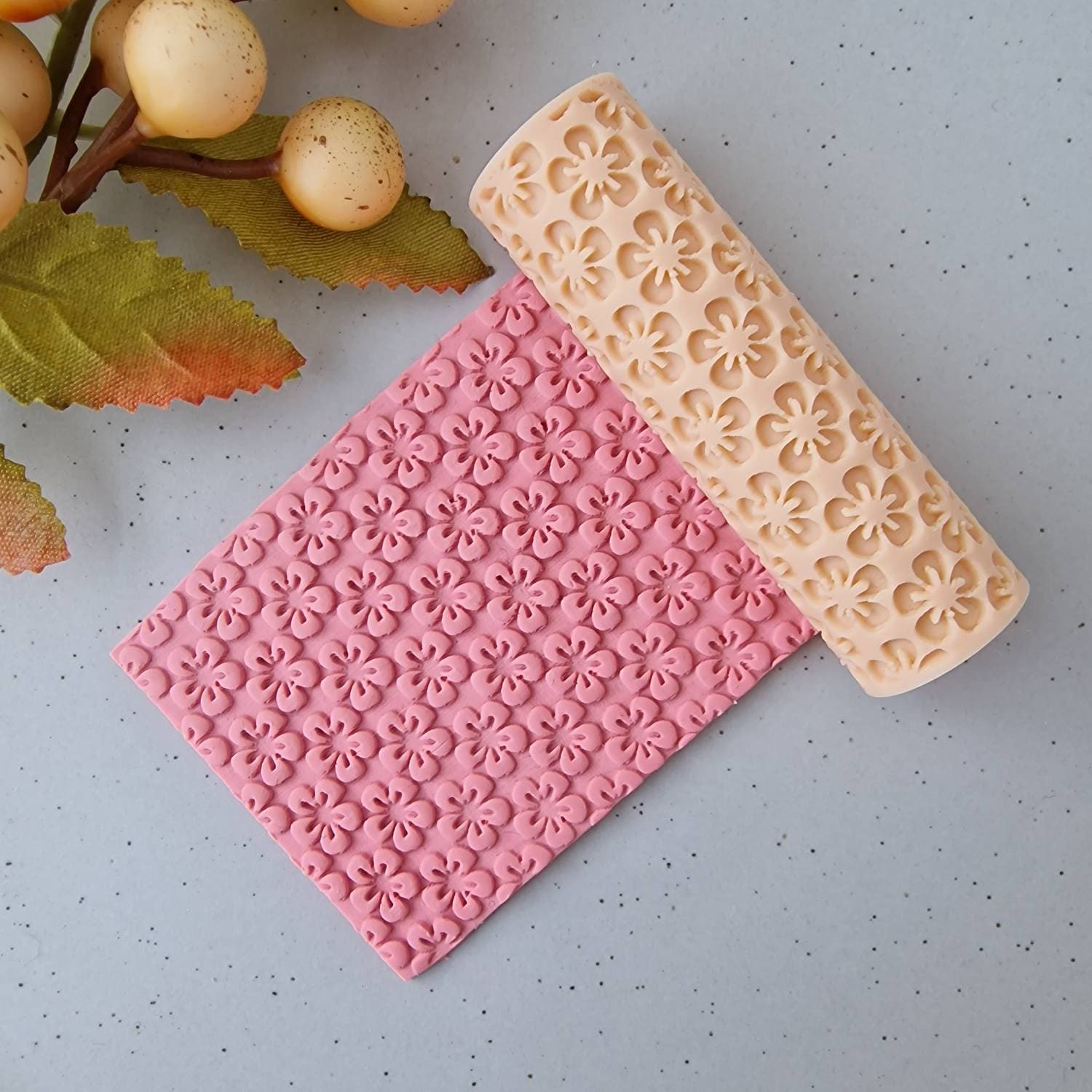 Flower Clay Texture Roller Botanical Embosser Roller Clay - Etsy