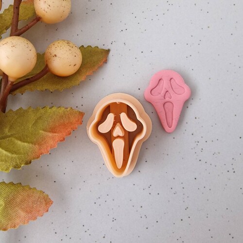 Halloween Scream Mask Polymer Clay Cutter Halloween Clay - Etsy