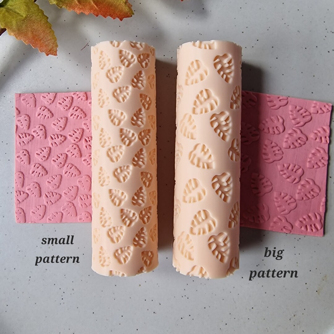 Monstera Clay Texture Roller, Leaves Embosser Clay Roller, Polymer Clay ...