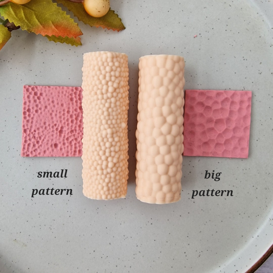 Hammered Metal Clay Texture Roller, Embosser Clay Roller, Polymer Clay ...