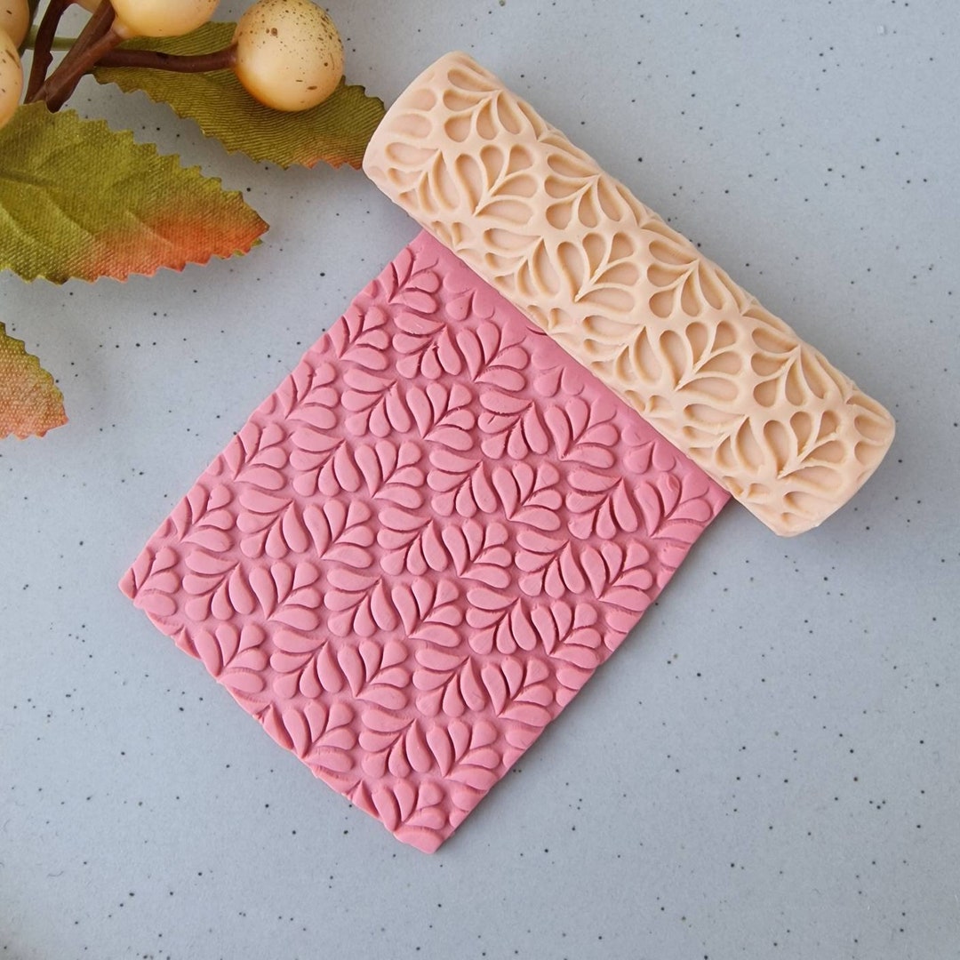 Leaves Clay Texture Roller, Botanical Embosser Roller Clay, Polymer ...