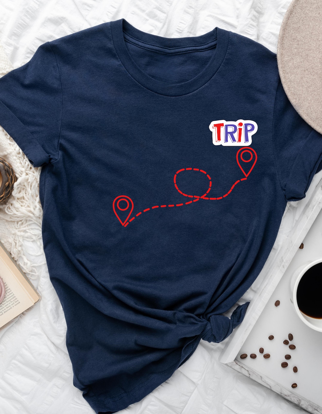TRIP T-SHIRT, Trip Route Shirt, Trip Destination T Shirt, Family Travel Shirt, Summer Vacation ...