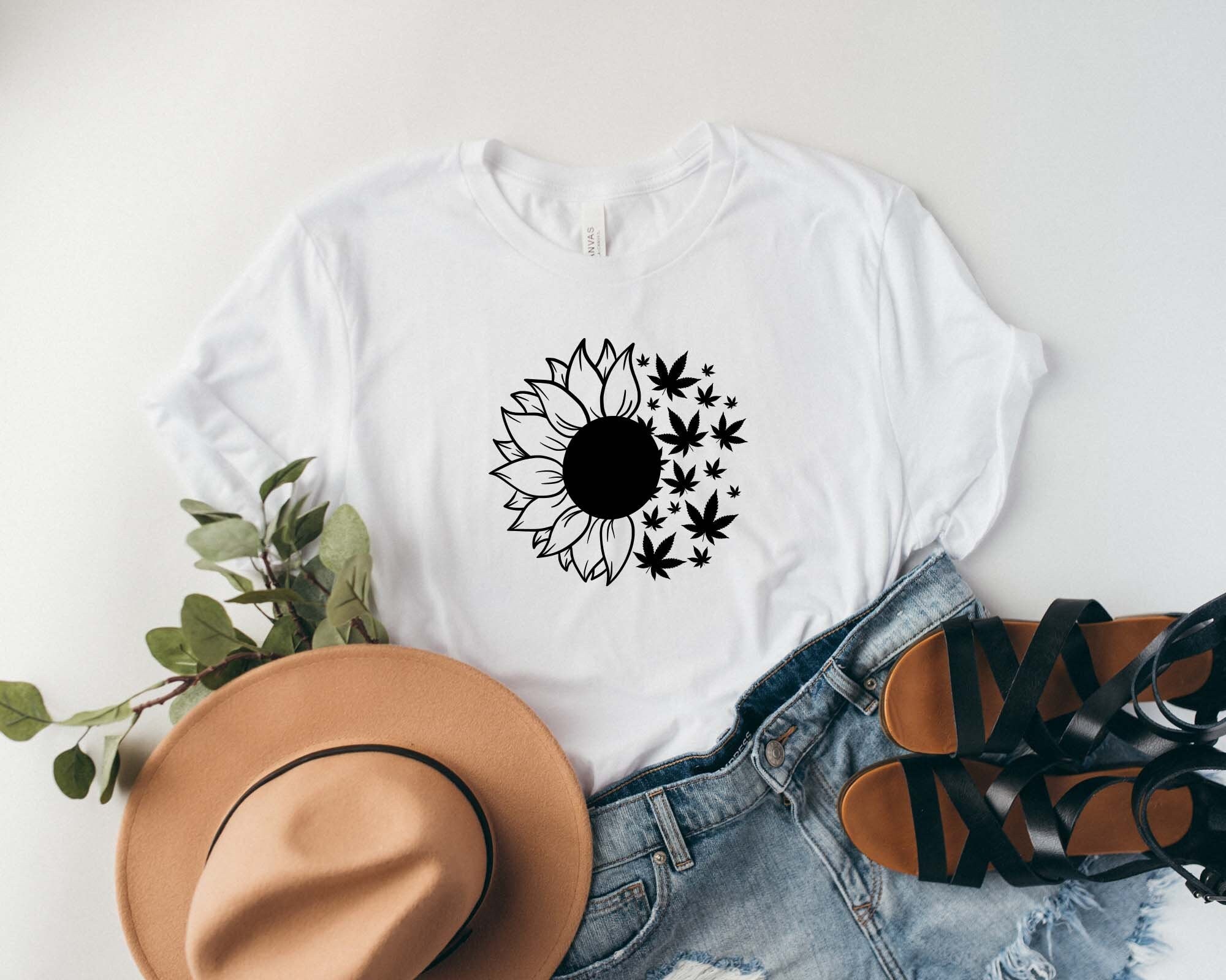 Sunflower Marijuana Shirt Cannabis Shirt Weed Shirt Funny | Etsy
