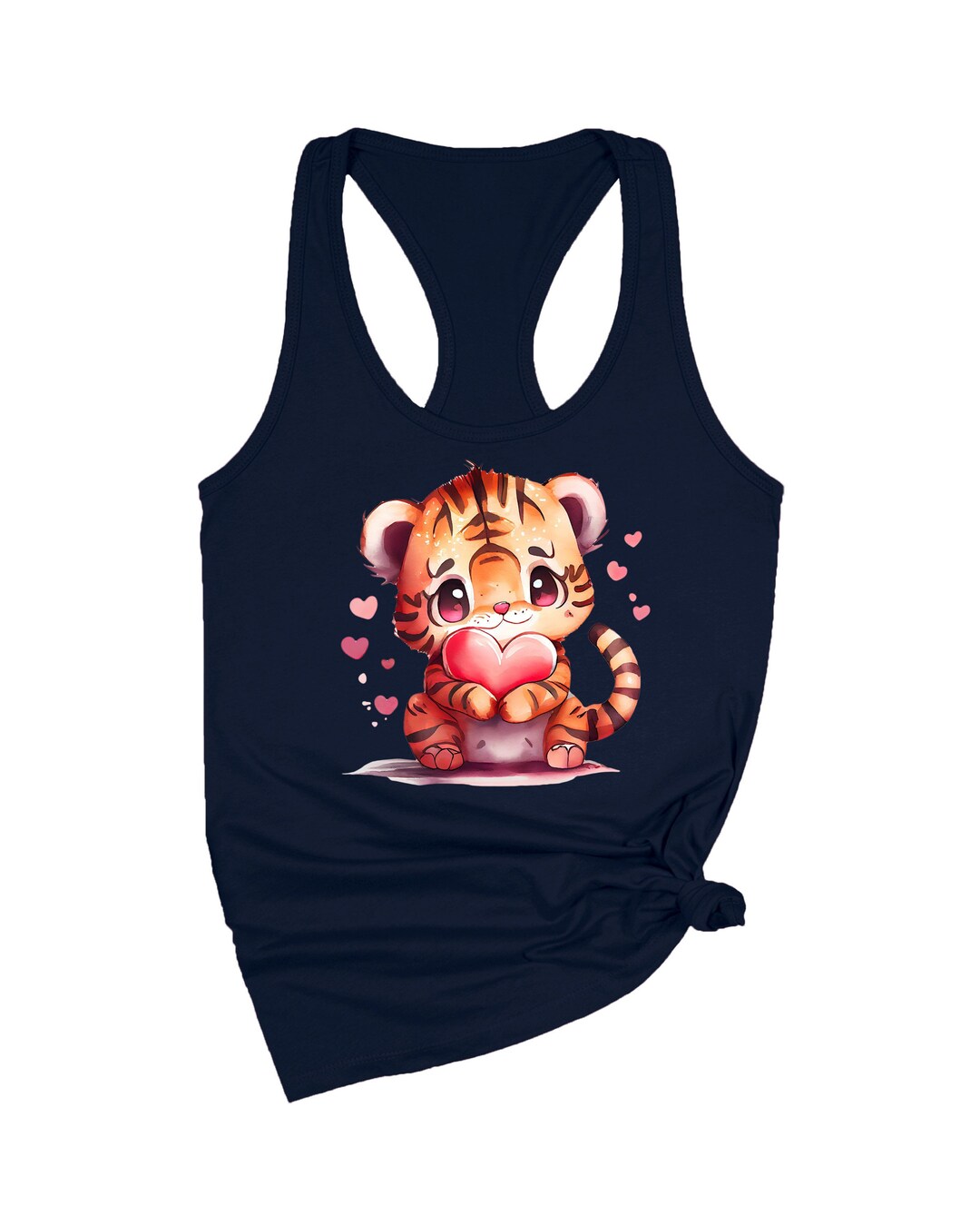 Tiger Tank Top, Tiger Lover Tank Top, Cute Tiger Tank Top, Heart Tank ...