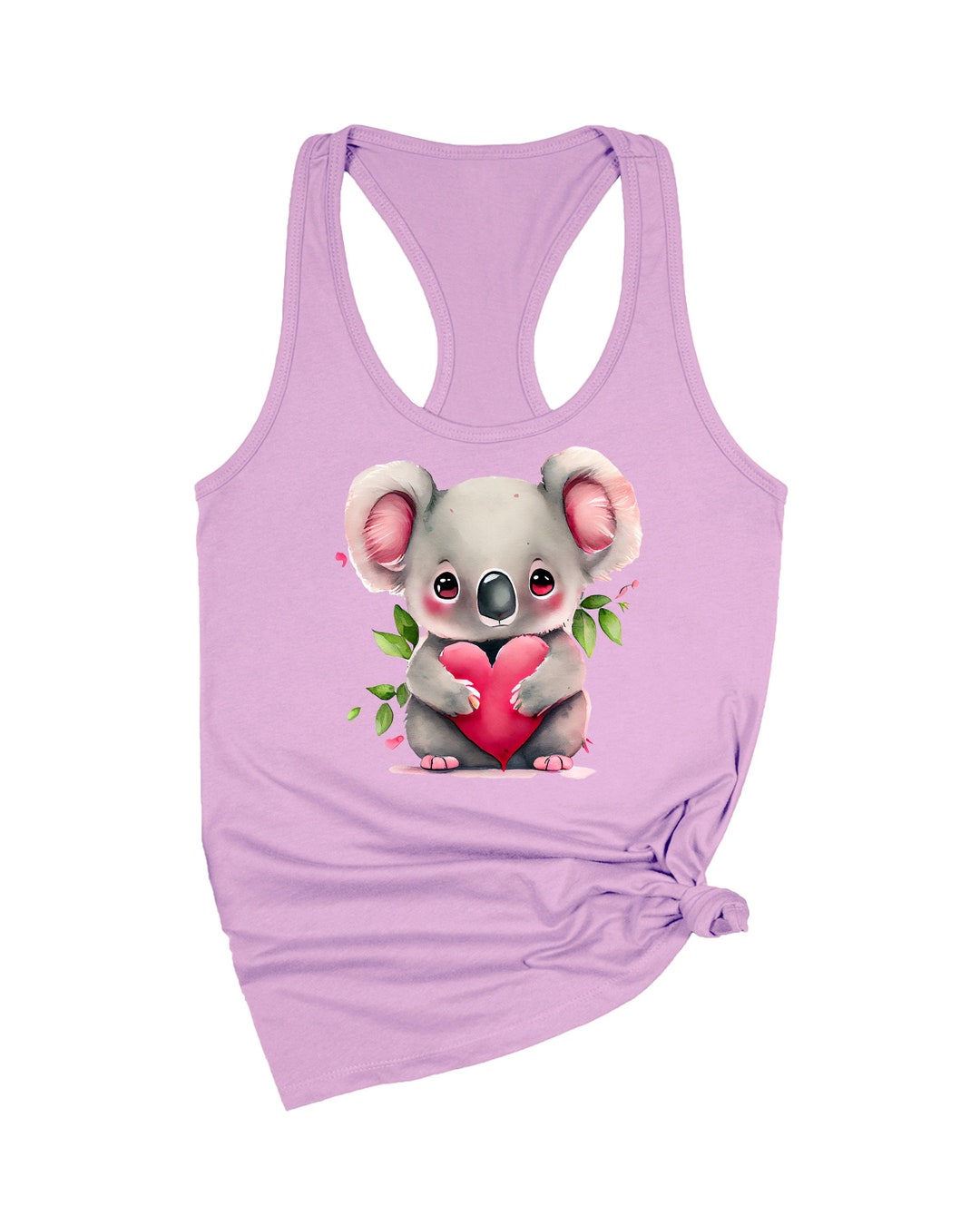 Koala Tank Top, Koala Lover Tank Top, Heart Tank Top, Animal Lover Tank ...